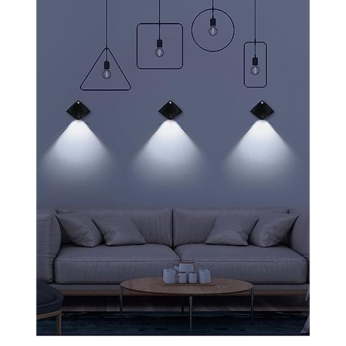 BAUFAS Solar Up and Down Wall Lights Outdoor,Outdoor Wall Lighting, Sconce 1200mAh Suitable for Bedroom, Living Room, Hallway