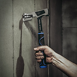 Real Steel 28 Oz Steel Roofing Hammer Shingler’s Hatchet Hammer with Rubber Handle (0522)