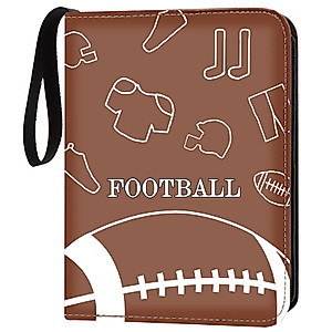 Hold 400 Cards 4-Pocket Football Card Binder,Zatozkar Trading Card Binder with 50 Pages Double-sided Sleeves Card Collectors Album Card Protectors Holder for Sports Original