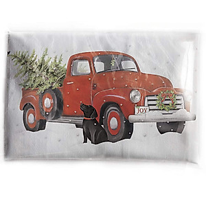 Mary Lake-Thompson - HOLIDAY TRUCK BAGGED TOWEL, Red