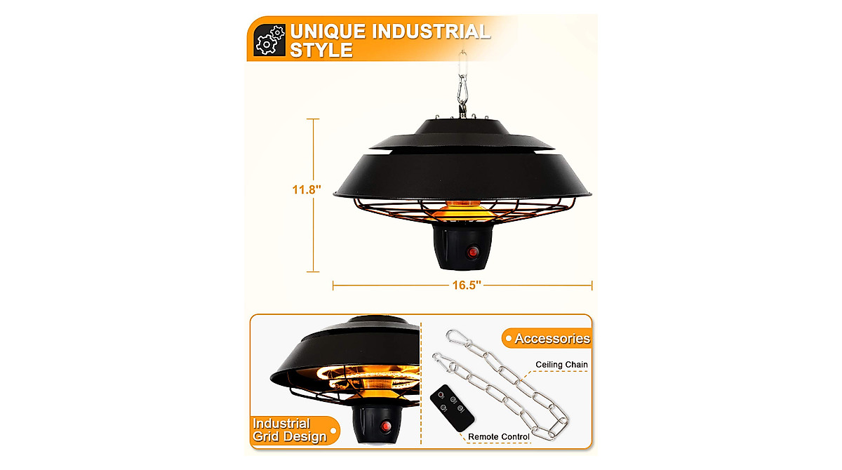 Star Patio Electric Patio Heater with Remote - Outdoor Heating & Lighting