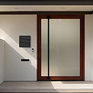 xhlokk Wall Mount Mailboxes, Modern Locking Wall Mailbox for Outside, Galvanized Steel and Aluminum Metal Mail Boxes for House with Key Lock Large Capacity, Matte Black