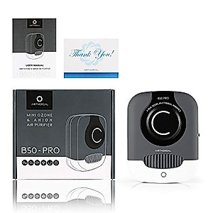 Airthereal B50-PRO Mini Ozone Generator with Negative Ion - Plug-in Odor Eliminator Disinfecting Machine with Timer and Cycled Mode