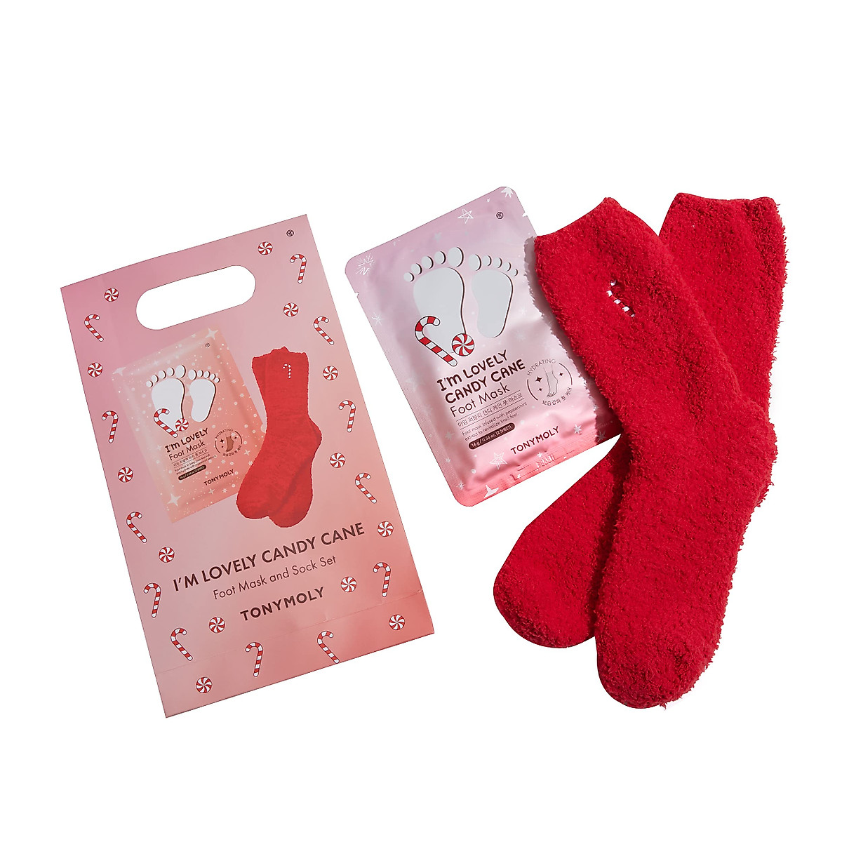 TONYMOLY I'm Lovely Candy Cane Foot Mask Set
