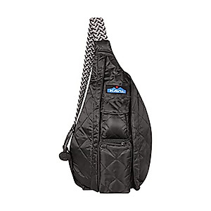 KAVU Original Rope Puff Diamond Quilted Mini Sling Pack - Black