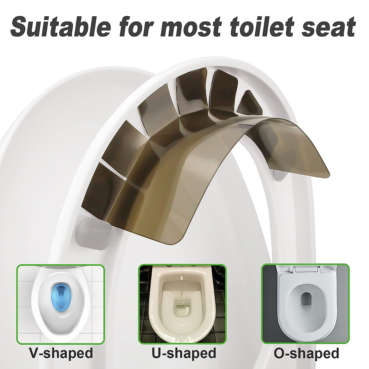 LISINAN Pee Guard for Toilet Seat-Prevent Pee Splash,Potty Training Kids (and Adults) from Peeing Through The Gap Between The Toilet seat and Bowl,Beneficial to Elderly, Disabled and Kids (2 pcs)