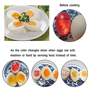 Egg Timer Egg Perfect, Boiling Eggs Soft Hard Boiled Egg Timer, Kitchen Timers That Changing Color Based On Egg Doneness | Kitchen Gadge - Classic Red