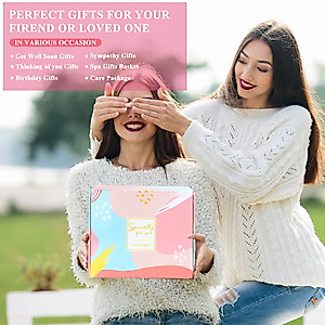 Get Well Gifts for Women,Get Well Soon Care Package Unique Birthday Gifts w/Blanket Tumbler,Self Care Gifts Thinking of You Sympathy Gifts Relaxing Spa Gift Box Basket for Her Sister Best Friends Mom