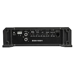 Belva BXA15001 1500W Peak BX-Series 2-Ohm Stable Class-A/B Monoblock Car Audio MOSFET Amplifier with Remote Subwoofer Level Control