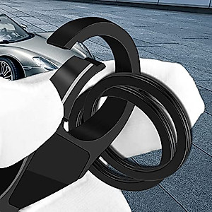 LDJZON Key Chain Quick Release Spring with 4 Key Rings Car Keychain for Men and Women (Black)