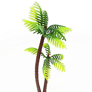 YOOHUA 25PCS Coconut Palm Model Artificial Trees/Cake Topper - Charming Cupcake Topper Scenery Model Scenery Model for Cake Decorations or Building Model Landscape Artificial Plants