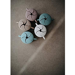 mushie Silicone Snack Cup | Spill Proof Food Container for Toddler and Baby (Blush)