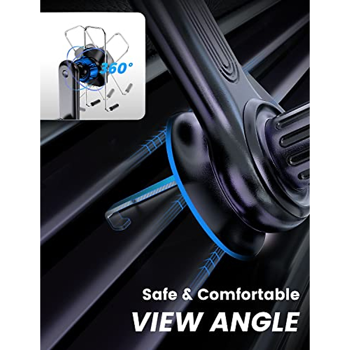 eSamcore Magnetic Phone Holder for Car – [Supporting Bar] Magnetic Phone Mount for Car Vent with [360° Rotatable Arm] Powerful Phone Magnet Compatible with iPhone Samsung Cell Phone