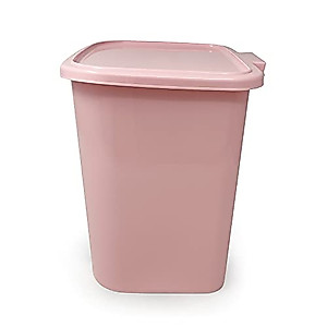 PLASTIFIC 7.5L Foot Pedal Bin Dustbin Rubbish Paper Waste Kitchen Office Plastic Bins (Pink with Black Removable Inner Bucket)…
