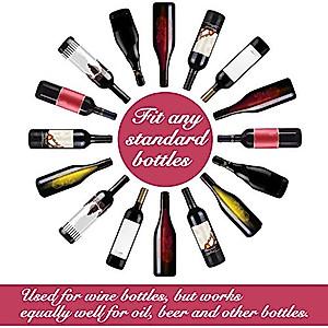 Farielyn-X 10 Funny Wine Bottle Stoppers and Gift Box, Cute Silicone Reusable Caps Bottle Sealers with a Funny Saying for Wine Beverage and Beer Bottles(Five Colors)