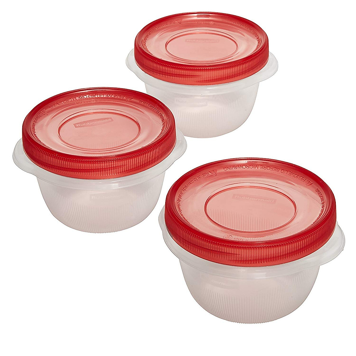 Rubbermaid TakeAlongs Twist & Seal Food Storage Containers, 2 Cup, 3 Count