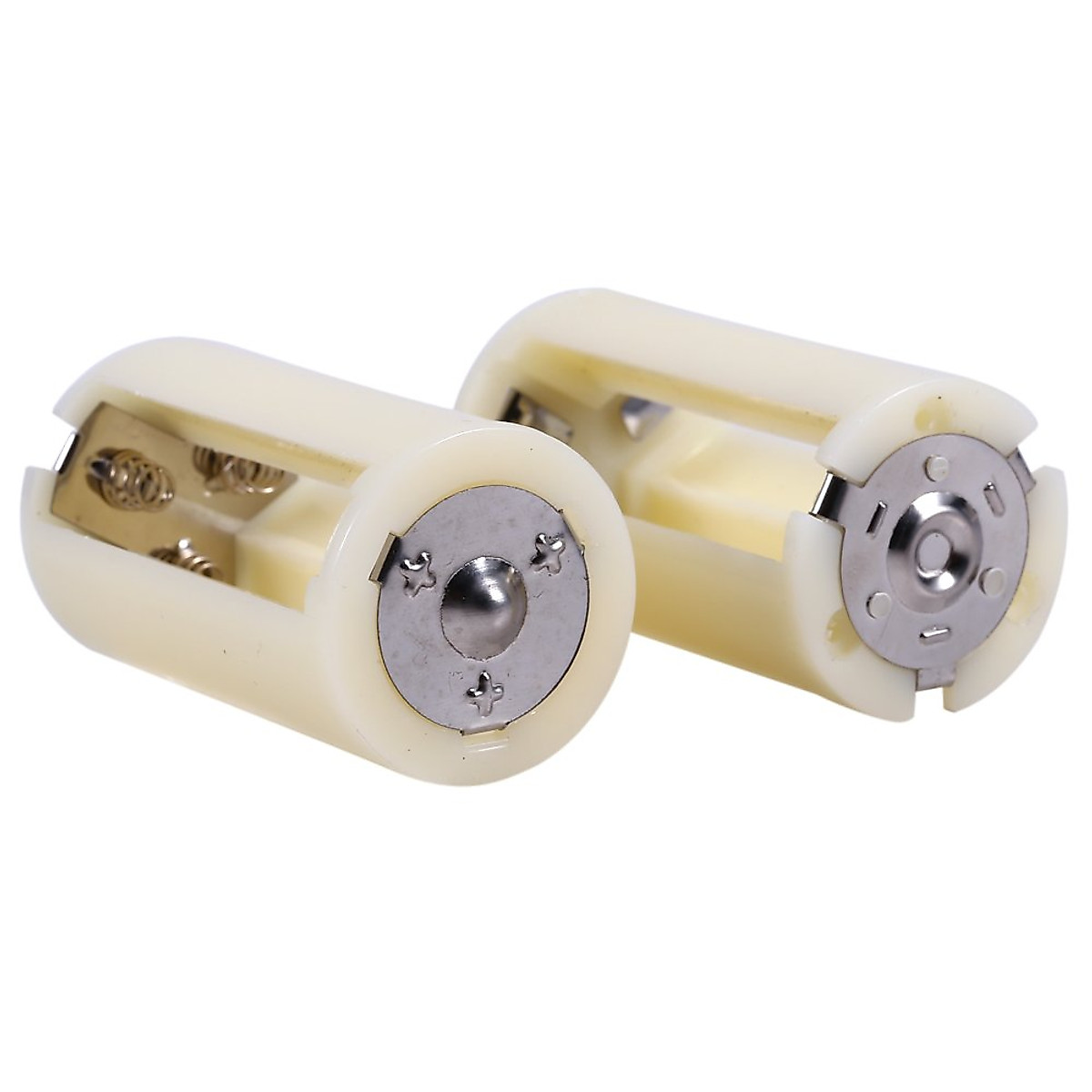 4Pcs Universal 3 AA to D Size Cell Parallel Battery Conversion Adapter Holder Switcher Converter Cases Box White