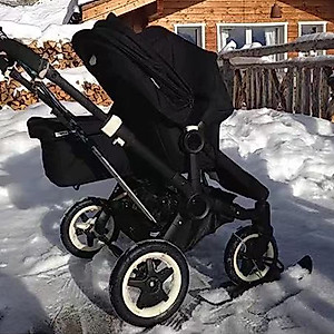 Universal Ski Plate for Baby Buggy and Pet Carts, Snow or Beach Stroller Glider, Skiing Board & Beach Skateboard for Wheelcharis