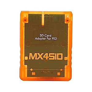 Zunate PS2 MX4SIO SIO2SD Reader Adapter, Hand Made Stable Replacement MX4SIO TF Adapter for PS2(Orange)
