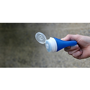 humangear GoToob+ 3-Pack (Small) | Refillable Silicone Travel Bottle | Locking Lid | Food-Safe Material, Clear/Purple/Teal, Small (1.7 fl.oz; 53ml)