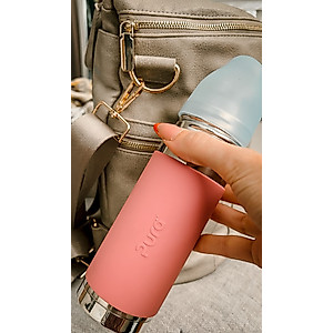 Pura Kiki 9oz/260ml Stainless Steel Insulated Sippy Bottle w/Sleeve, Plastic-Free, MadeSafe Certified, Medical-Grade Silicone Sipper Spout Fast Flow Rate for Kids, Toddlers, Babies & Infant – Aqua