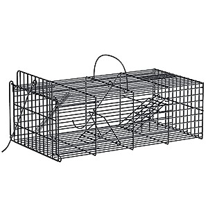 BLACK+DECKER Rat Trap- Rat Traps Indoor & Outdoor- Humane Mouse Trap Cage- Live Animal Trap for Squirrels Chipmunks and Other Small Rodents- Catch and Release No Kill Mouse Traps
