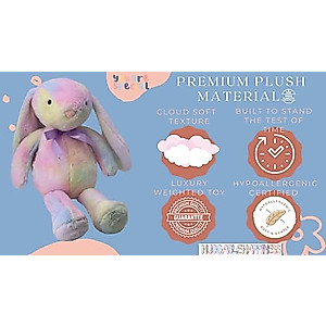 Huggable Happiness Weighted Stuffed Animals | Weighted Plush Toy for Anxiety, Calm and Comfort | Therapeutic Sensory Weighted Plushies Animal | Cute Stuffed Animals | 18in - 3lb