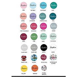 wadbeev Personalized Compact Mirror Bridesmaid Gift, Any Logo Image, Wedding Favors Watercolor Flower Gift for her