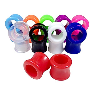 Lobal Domination Pair of Solid Red Acrylic Ear Tunnels/Plugs - Earlet Body Jewelry - 3mm Thru 30mm! (15/16" (24mm))