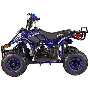 X-PRO 110cc ATV Quad ATVs Quads 110cc 4 Wheeler ATVs ATV 4 Wheelers，Spider Blue