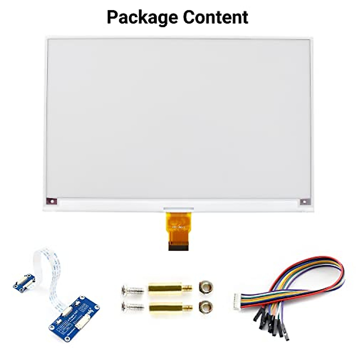 Waveshare 7.5inch E-Paper E-Ink Display HAT Compatible with Raspberry Pi 5/4B/3B/Zero/Zero W/Zero 2W/Pico/Pico W/Pico WH, 800×480 Pixels Red/Black/White Three-Color SPI Interface