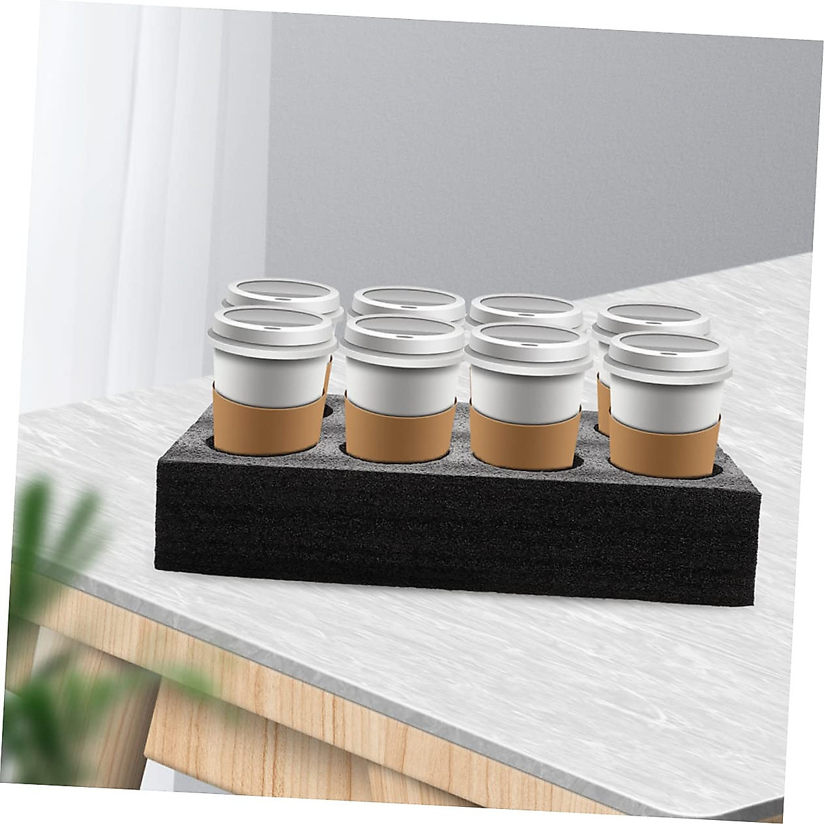 4 Pcs Milk Tea Cup Holder Cup Fixing Packing for Cup Drink Carrier Tray to Go Coffee Cup Holder 8 Cup Accesorios Auto Takeout Coffee Cup Holder Universal Bottle Rack Epe re-usable