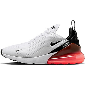 Nike Men's Air Max 270 Running Shoes (White/Hot Punch/Black, us_Footwear_Size_System, Adult, Men, Numeric, Medium, Numeric_9)