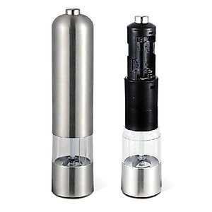 Electric Pepper Grinder,Sea Salt Grinder,Household Multi-Functional Pepper Spice Seasoning Grinding Powder Machine,2-Pack