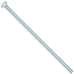 Small Parts Steel Pan Head Machine Screw, Zinc Plated, Meets ASME B18.6.3, #2 Phillips Drive, #10-24 Thread Size, 5-1/2" Length, Fully Threaded, Imported (Pack of 10)