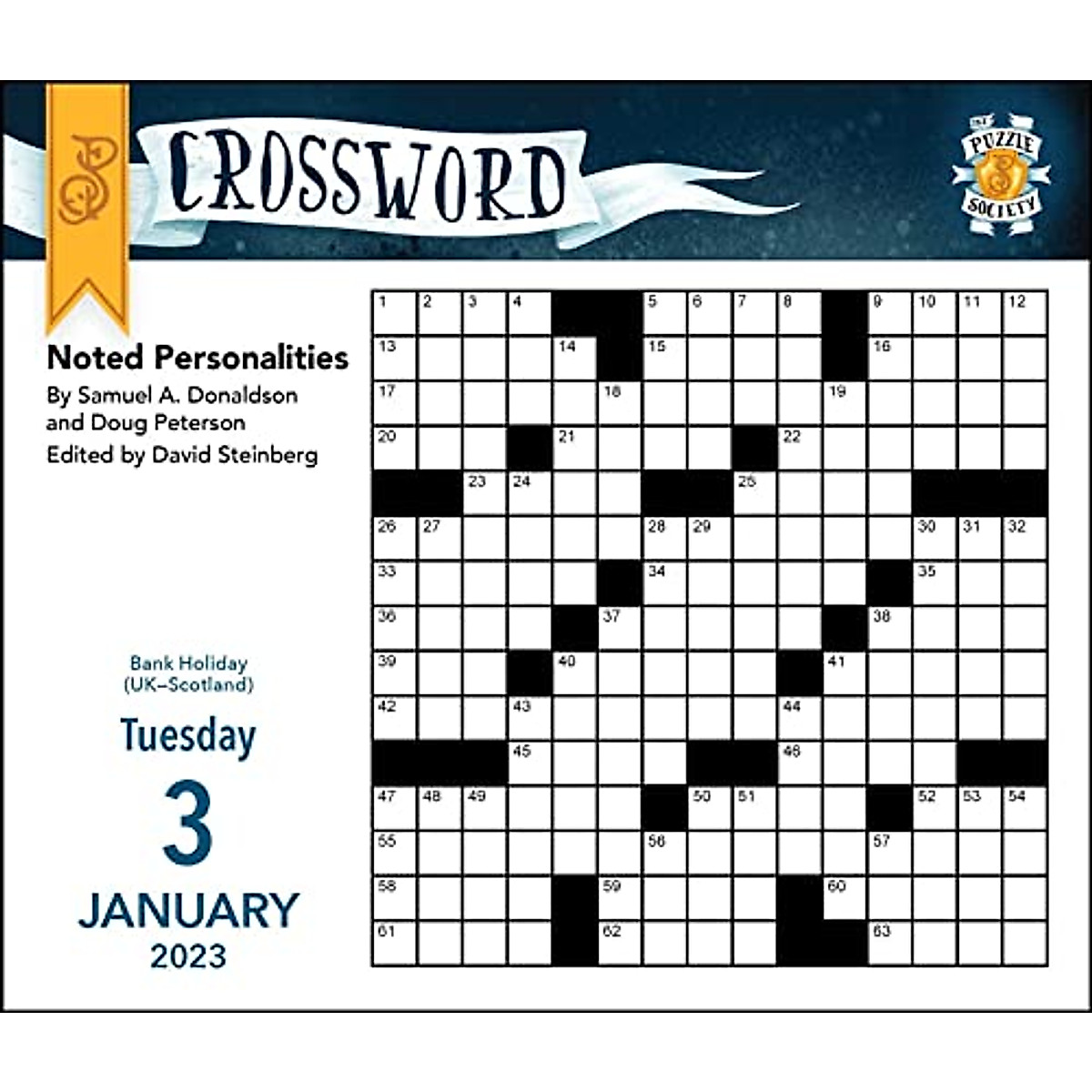 The Puzzle Society Crossword 2023 Day-to-Day Calendar: Puzzle Your Way Through Each Day