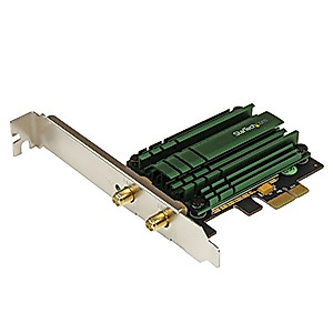 StarTech.com PCI Express AC1200 Dual Band Wireless-AC Network Adapter - PCIe 802.11ac WiFi Card - 2.4 / 5GHz Wireless-AC Card, TAA (PEX867WAC22)