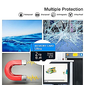 2TB Micro SD Card Memory Card 2 TB TF Card with Adapter High Speed Class 10 Memory Card for Android Phones/PC/Computer/Camera