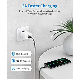 etguuds USB C Cable Fast Charging [4-Pack, 1/3/6/10 ft], Nylon Braided Type C Charger Cord Compatible with Samsung Galaxy S10 S9 S8 Plus S10E Note 20 10 9 8, A10e A20 A30 A50 A70 A51 A71, LG G6 G7 G8