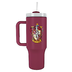 Pyramid International Harry Potter Gryffindor 40oz/1200ML Tumbler with Straw and Lid, Advanced Double-Wall Vacuum Insulation, Keeps Beverages Cold Up to 11 Hours, Hot Up to 7 Hours, BPA-Free