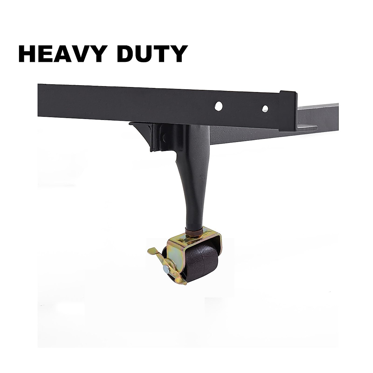 Heavy Duty Steel Stem Bed Frame Wheels Casters Rollers with Plastic Inserts, Set of 6 Locking