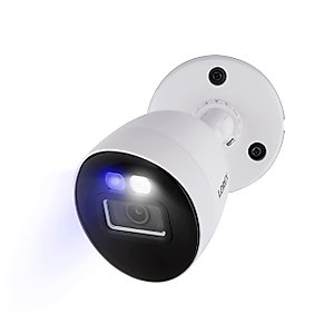 Lorex C884DA Indoor/Outdoor 4K Ultra HD Smart Deterrence CVI Wired Bullet Security Camera, Color Night Vision, Dual Warning LED Lights, Siren, Camera Only (M. ) (Renewed)