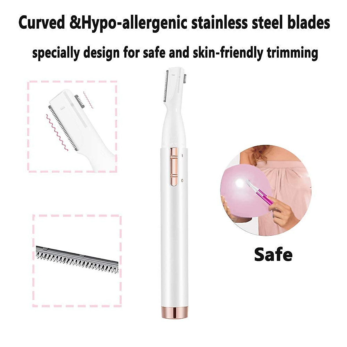ZEXELLER Eyebrow Trimmer Facial Hair Trimmer for Women Electric Eyebrow Trimmer Epilator for Man Women