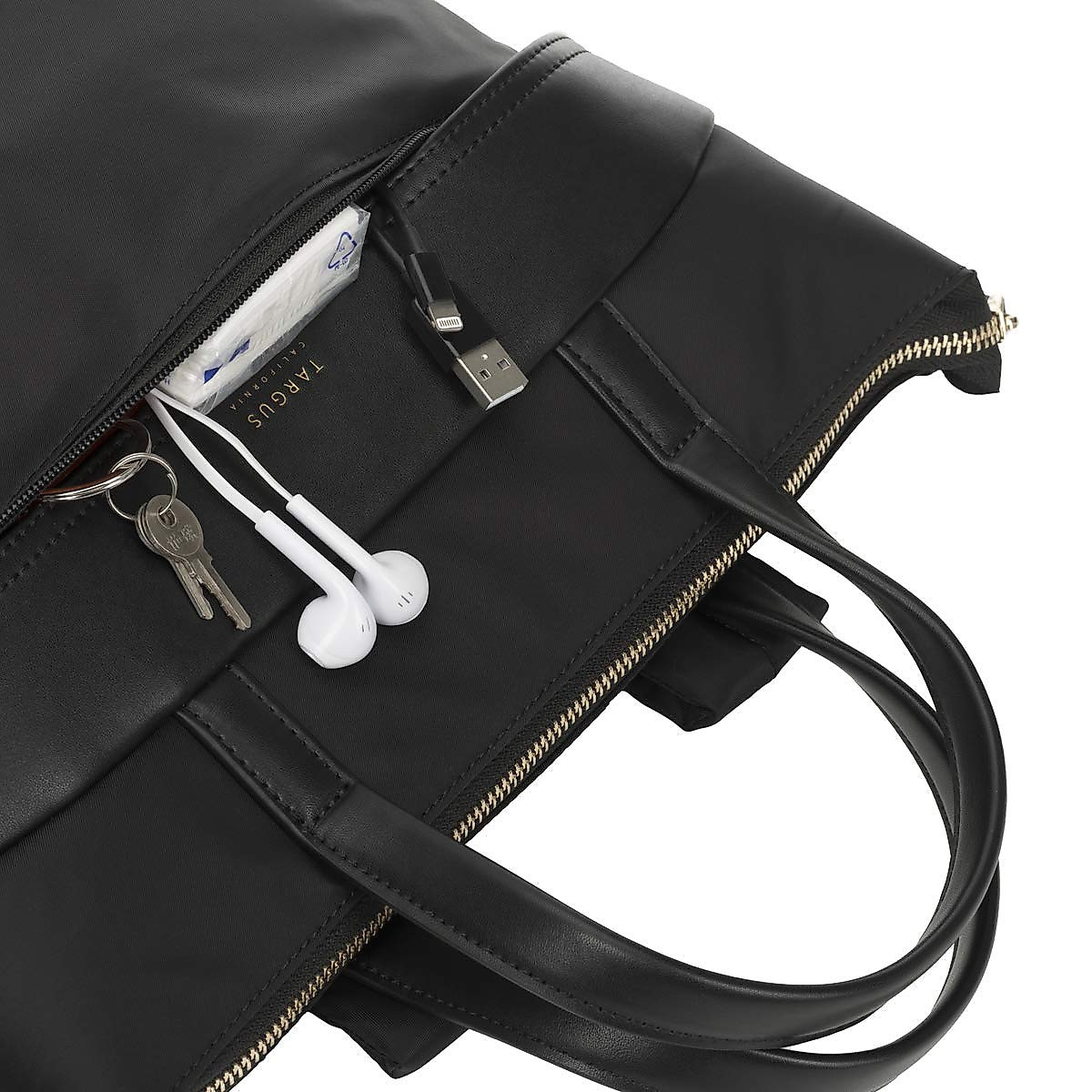 Targus Newport Convertible 2-in-1 Backpack to Tote Bag, Sleek Professional Business Purse Bag and Protective Sleeve fits 15-Inch Laptop, Black (TSB948BT)