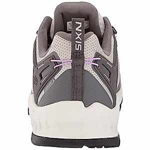 KEEN Women's-NXIS Evo Low Height Waterproof Fast Packing Hiking Shoes, Steel Grey/English Lavender, 9