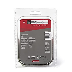 Oregon R52 AdvanceCut Chainsaw Chain for 14-Inch Bar -52 Drive Links – low-kickback chain fits Husqvarna, Echo, Ryobi and more Grey