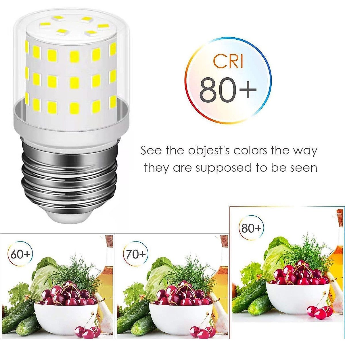 Refrigerator Light Bulb 5W 50W Equivalent Fridge Freezer Waterproof LED Bulbs E26 Medium Base T10 Tubular 120V Daylight White 6000K, 2 Count (Pack of 1)