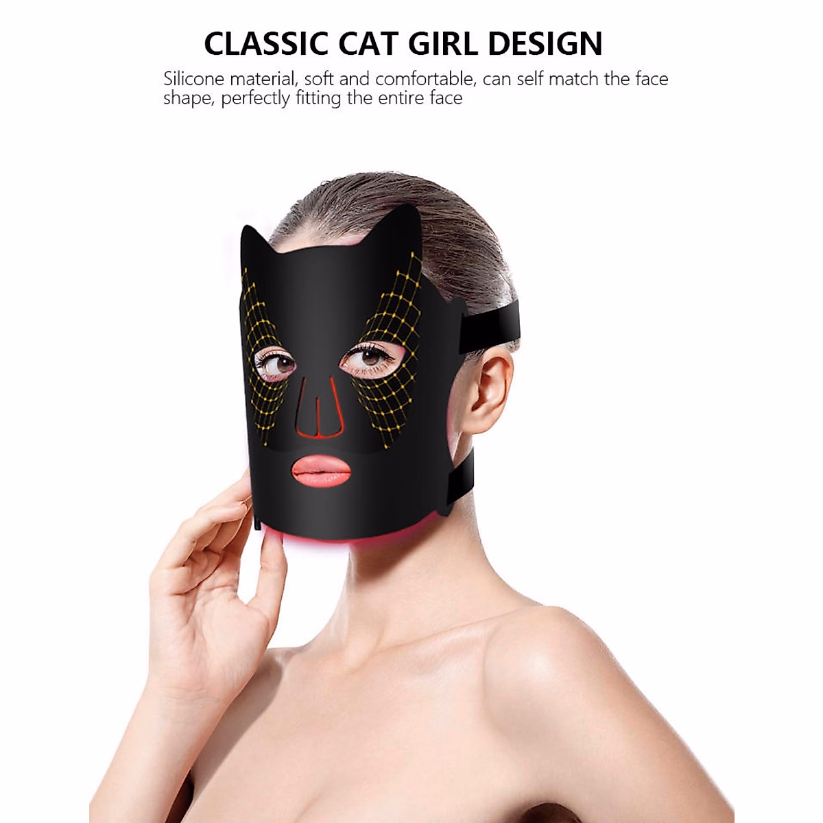 ReNew You Essentials Red Light Therapy For Face, multiple colors LED Face Mask Light Therapy, Red Light Therapy Mask Skin Care At Home Use