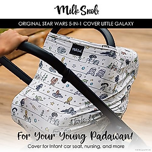 Milk Snob Original Star Wars 5-in-1 Cover, Precious Padawans, Privacy for Breastfeeding, Baby Car Seat, Carrier, Stroller, High Chair, Shopping Cart, Lounger Canopy - Newborn Essentials, Nursing Top