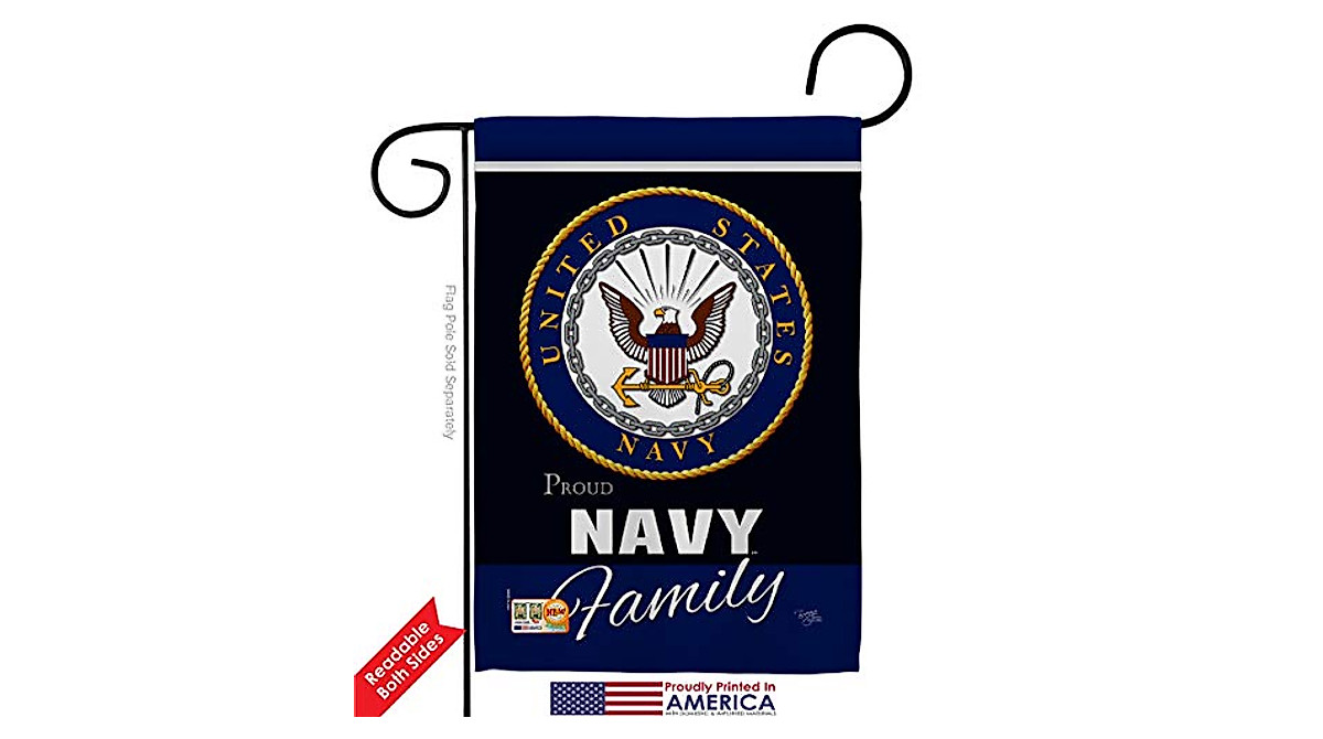 Navy Seabees Garden Flag — Made in USA Patriotic Yard Decor